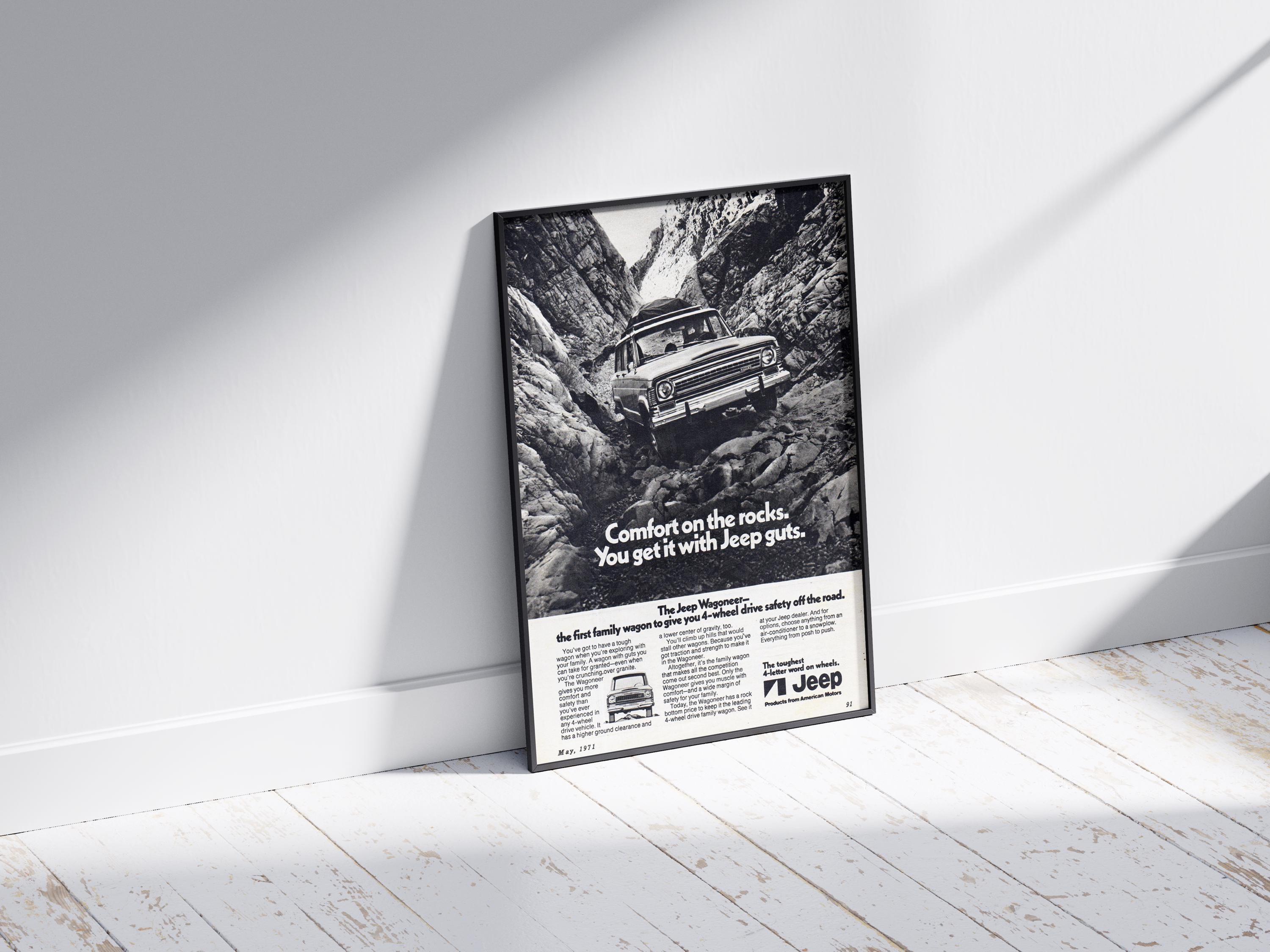 Jeep Vintage Magazine Poster Retro Advert Art Print, Perfect for Home ...