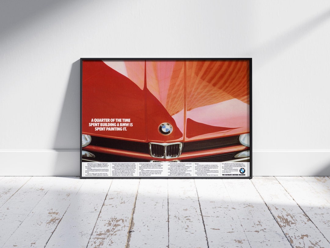 BMW M5 Retro Poster Magazine Advert Authentic Vintage Classic Art Print ...
