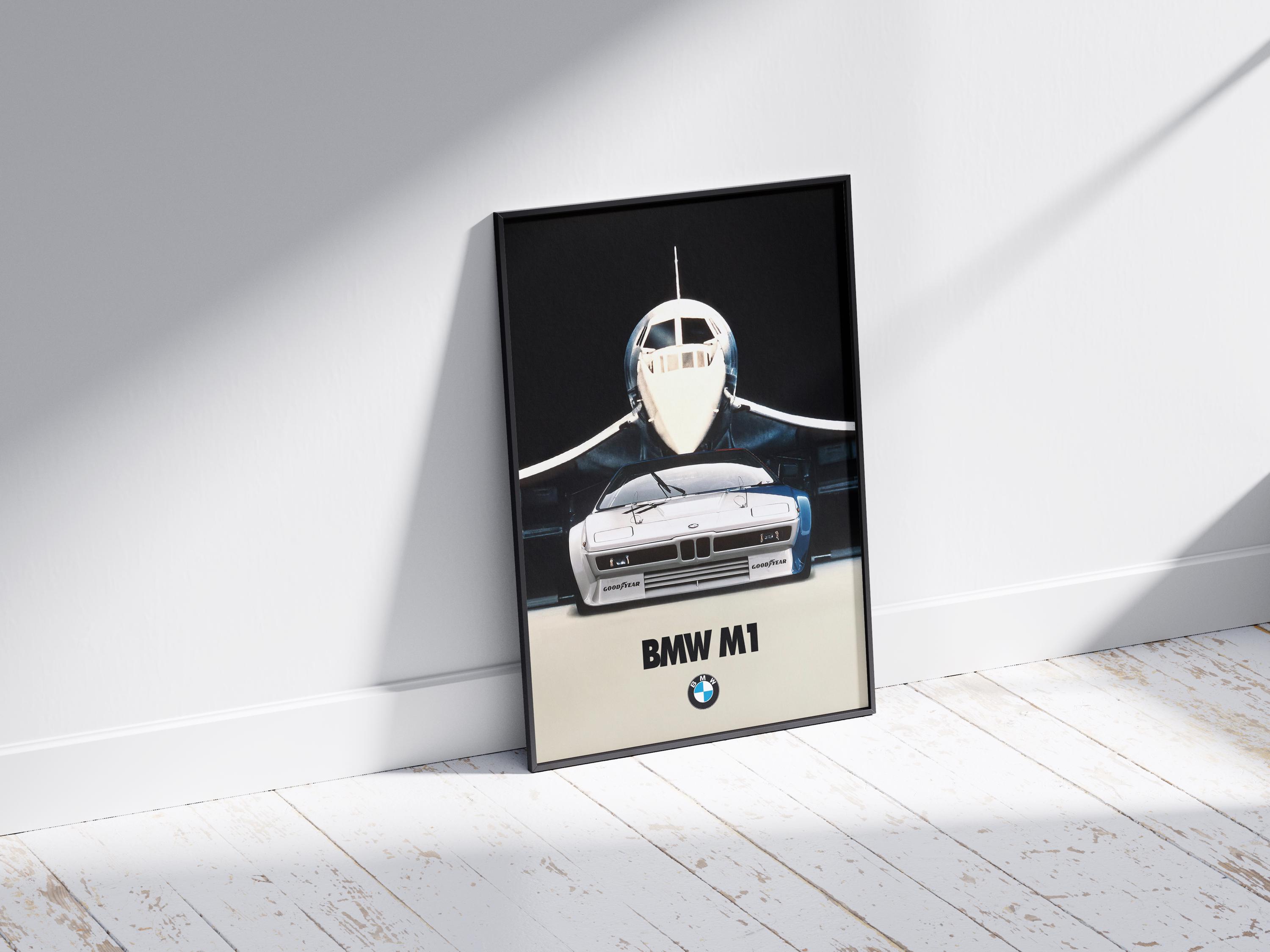 BMW M1 Poster Art Print, Concord Poster Art Print, Wall Decor, Garage ...