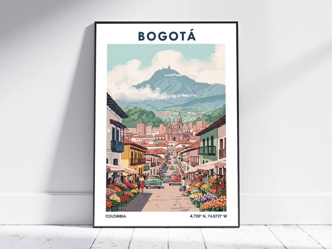 Bogotá Colombia Travel Poster – Vintage Colombia Wall Art Print, Retro ...