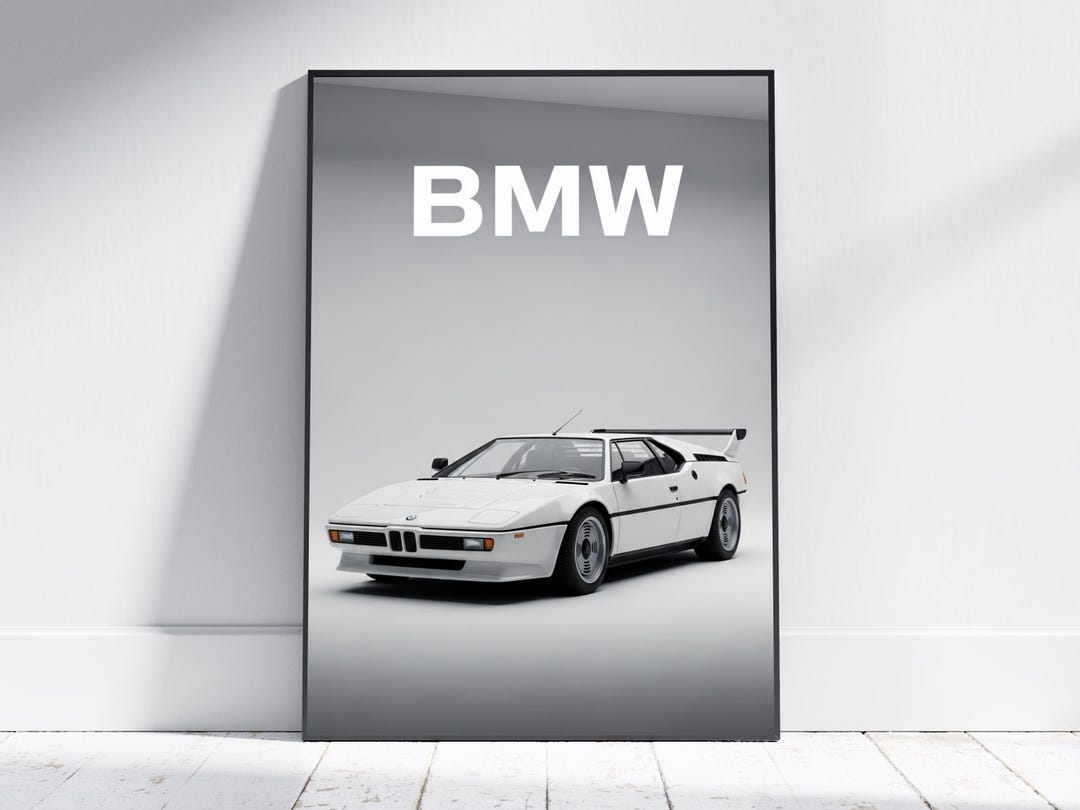 BMW M1 Car Art Print, Vintage BMW Poster, Classic Automotive Decor Art ...