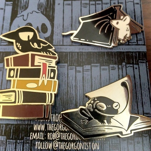 Creatures of a Good Reading Habit Dark Academia Bookish Enamel - Etsy