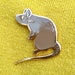 Curious Brown Agouti Rat Rose Gold Enamel Pin - Etsy