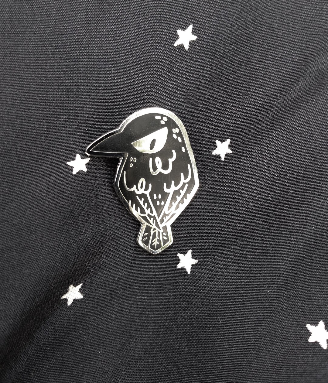 Furious Crow Cute Black Bird Hard Enamel Pin - Etsy