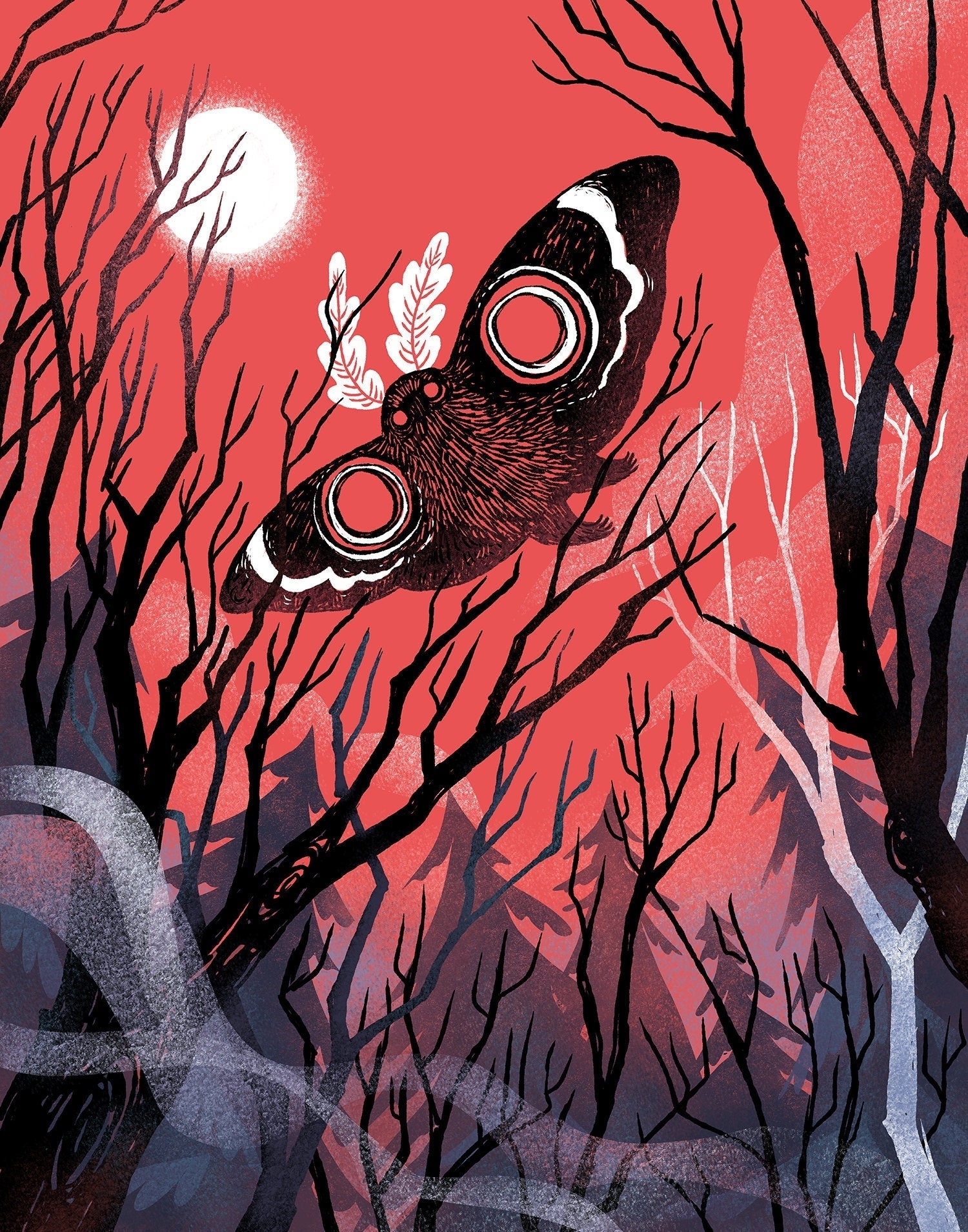 Red Sky of Mothman 8x10 Inch Art Print - Etsy UK