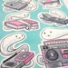 Haunted 80s Retro Dead Format Ghost Sticker Sheet - Etsy