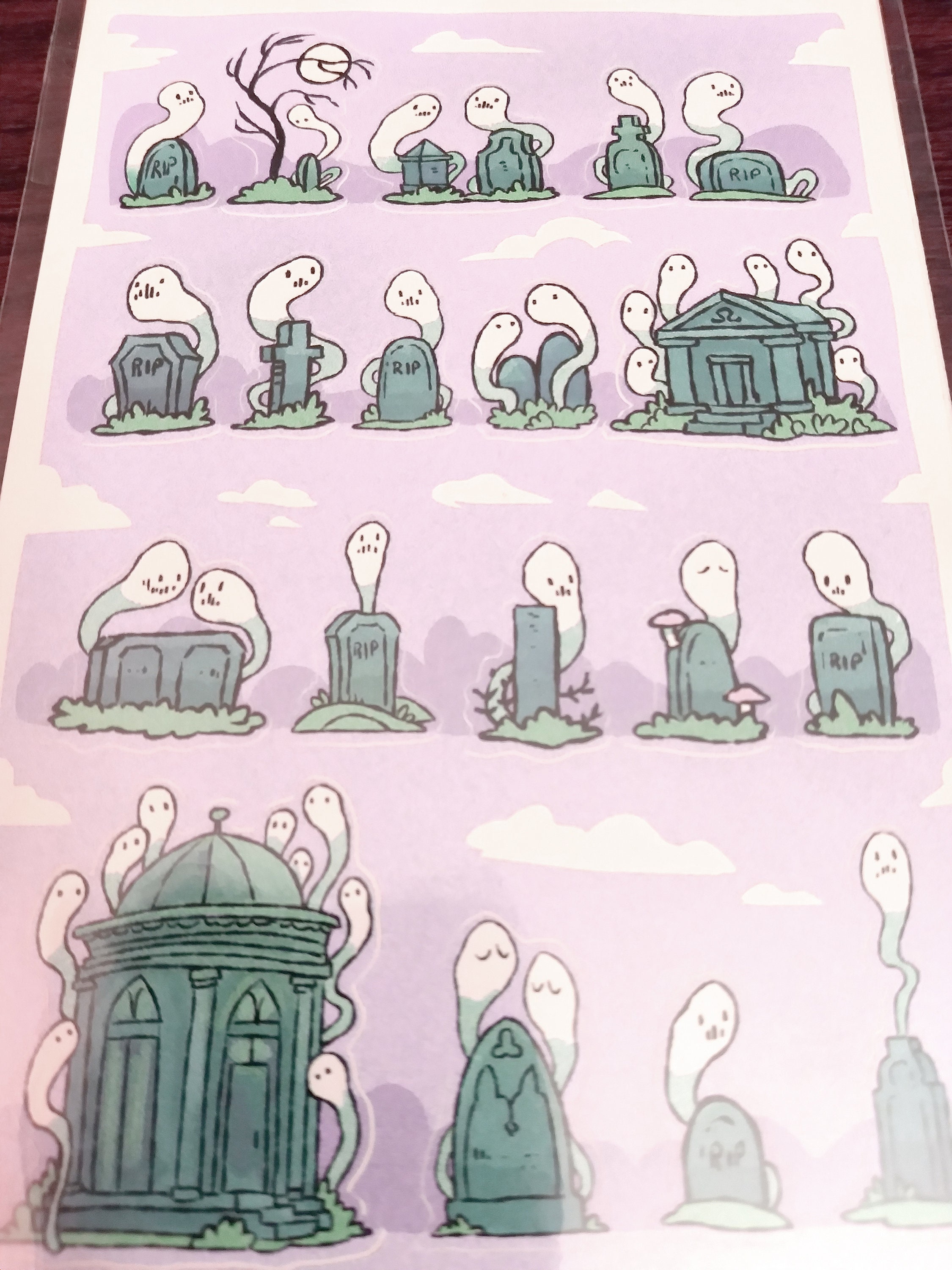 Tiny Graveyard Sticker Sheet - Etsy