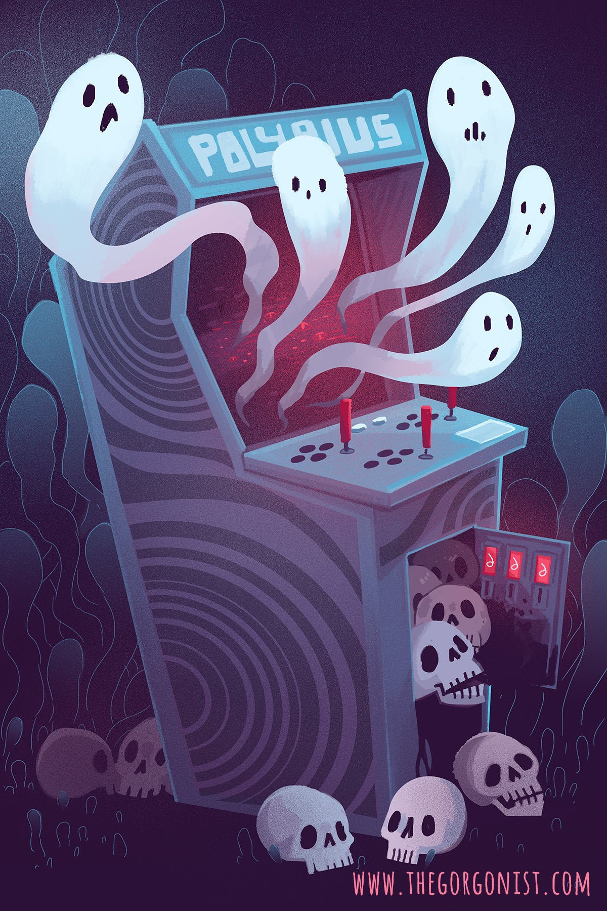Game Over Haunted Arcade 8x12 Art Print - Etsy