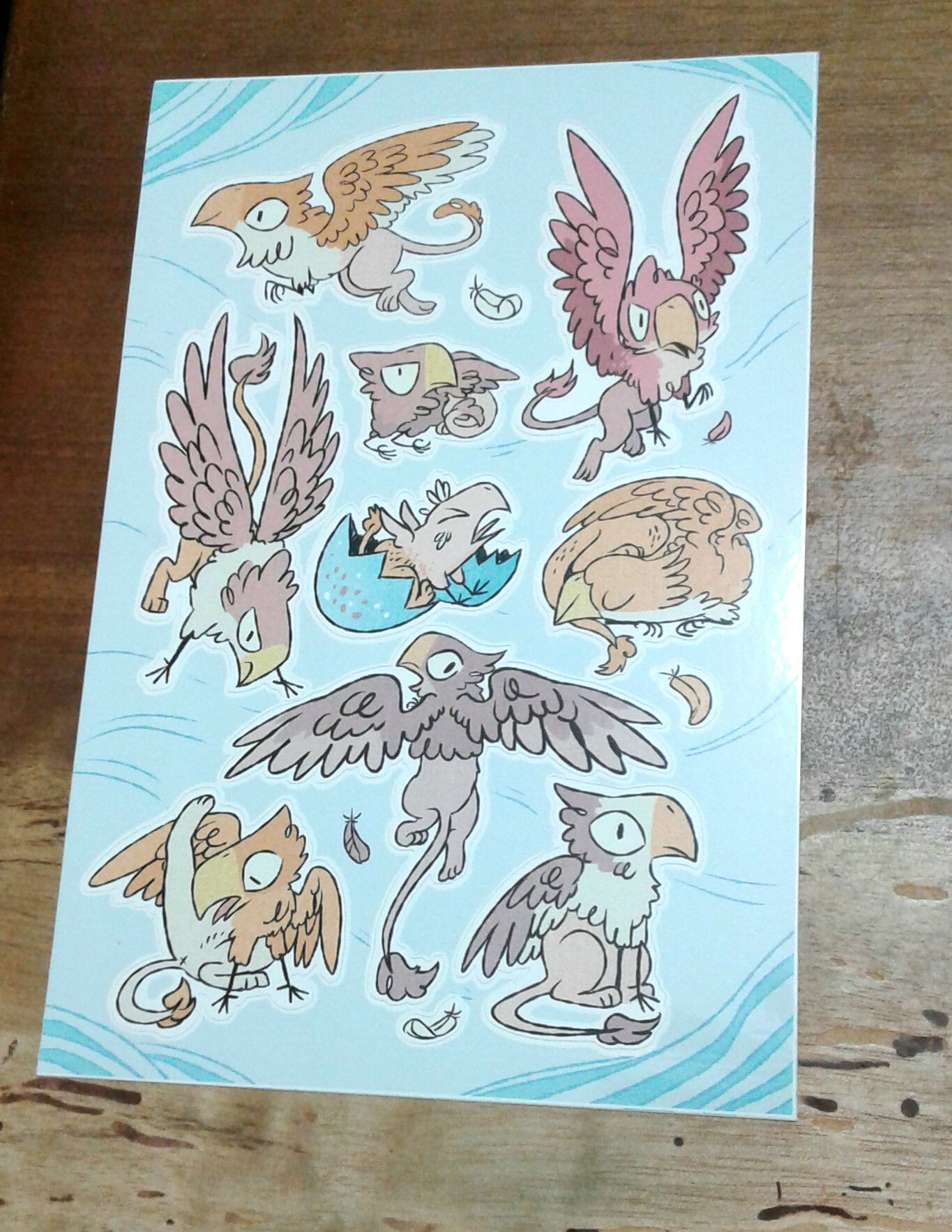 Goofy Gryphons and Griffins Kiss Cut Sticker Sheet - Etsy