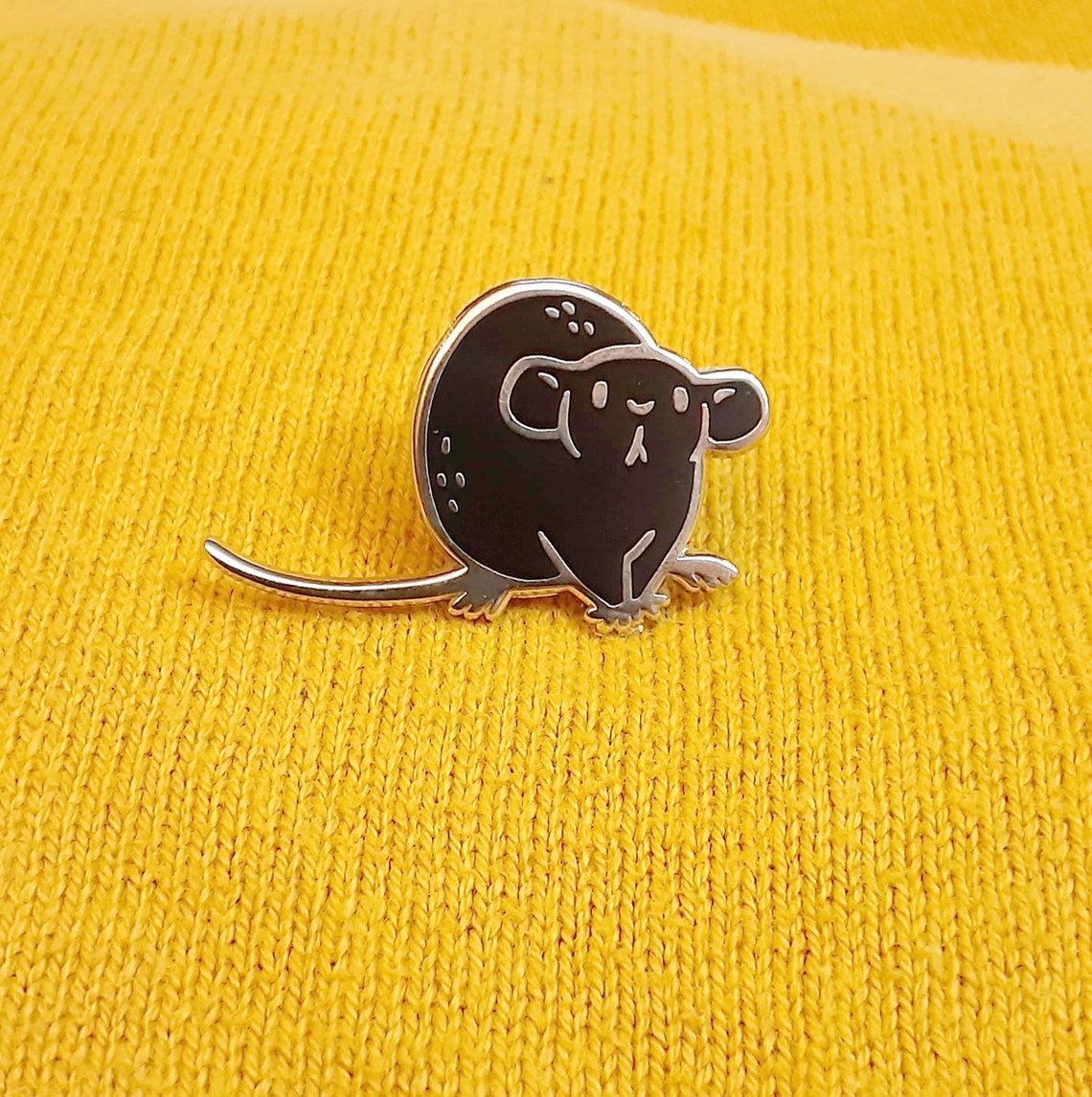 Black Dumbo Rat Hard Enamel Pin - Etsy