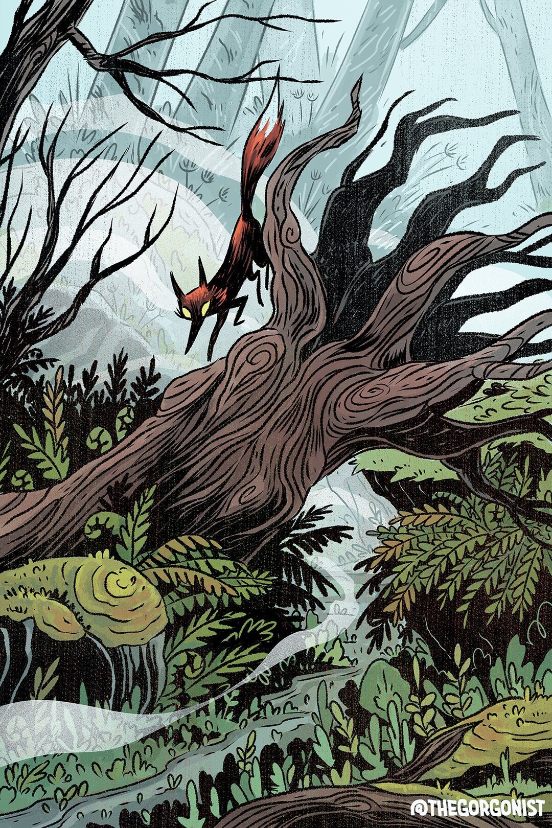 Ghost Fox Woods 8x12 Inch Gothic Fantasy Art Print - Etsy