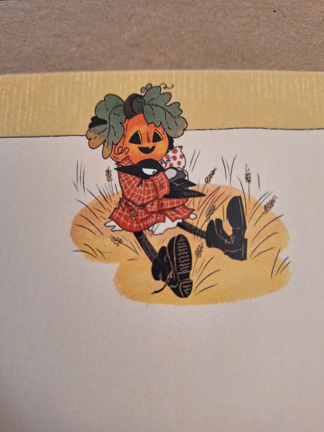 Punkinhead Cute Scarecrow Printed Memo Pad 5x7 Inches - Etsy