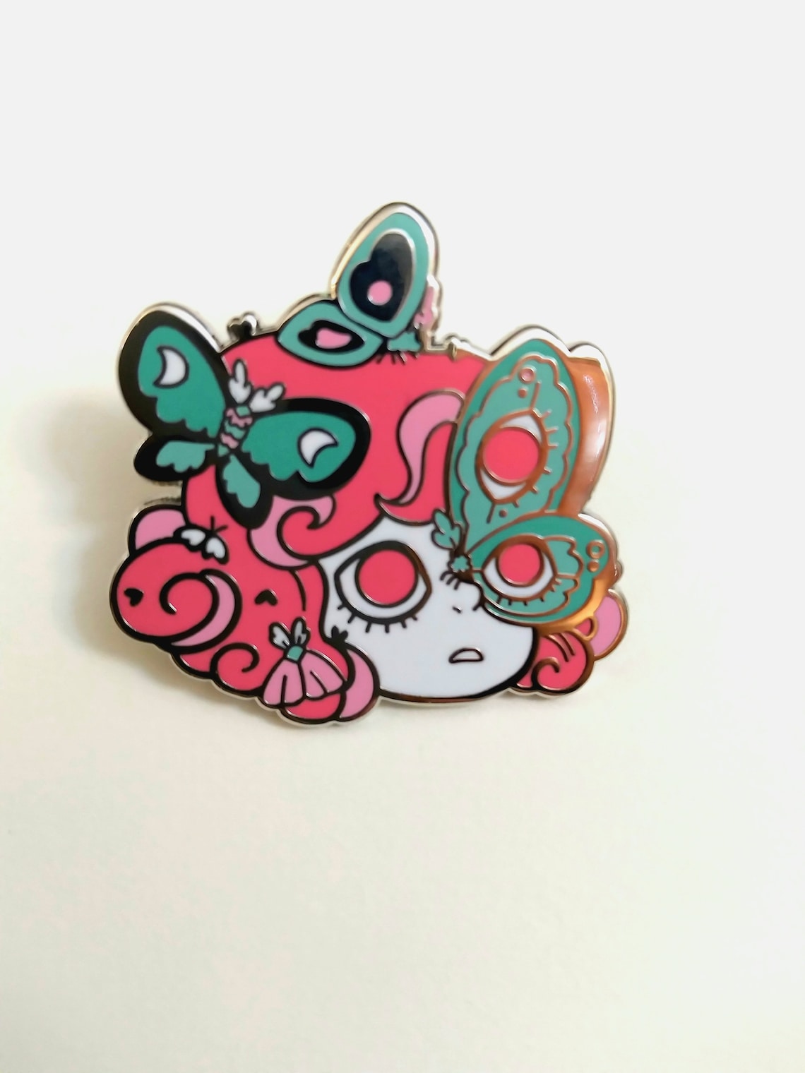 Moth Eye Girl Pastel Goth Luna Moth Variant Creepy Cute - Etsy