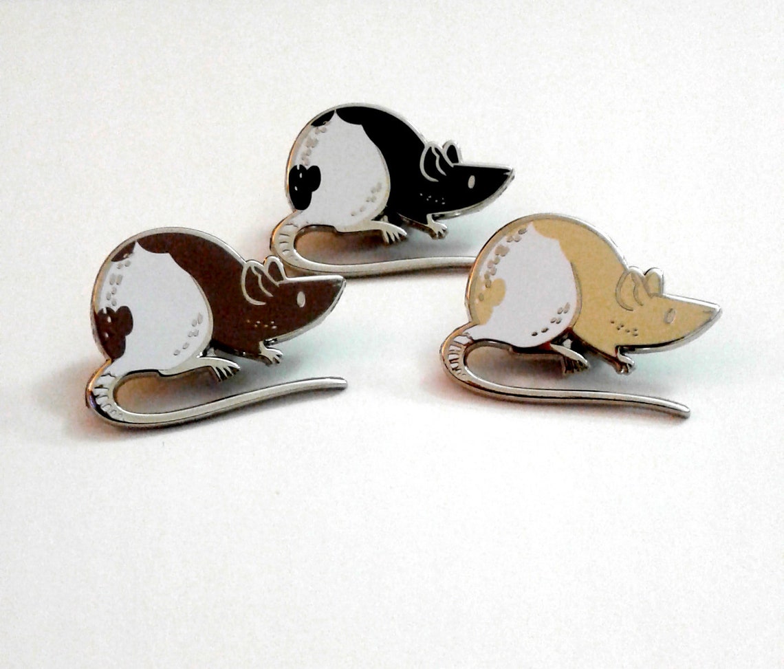 Champagne Hooded Rat Variant Cute Pet Rat Enamel Pin - Etsy