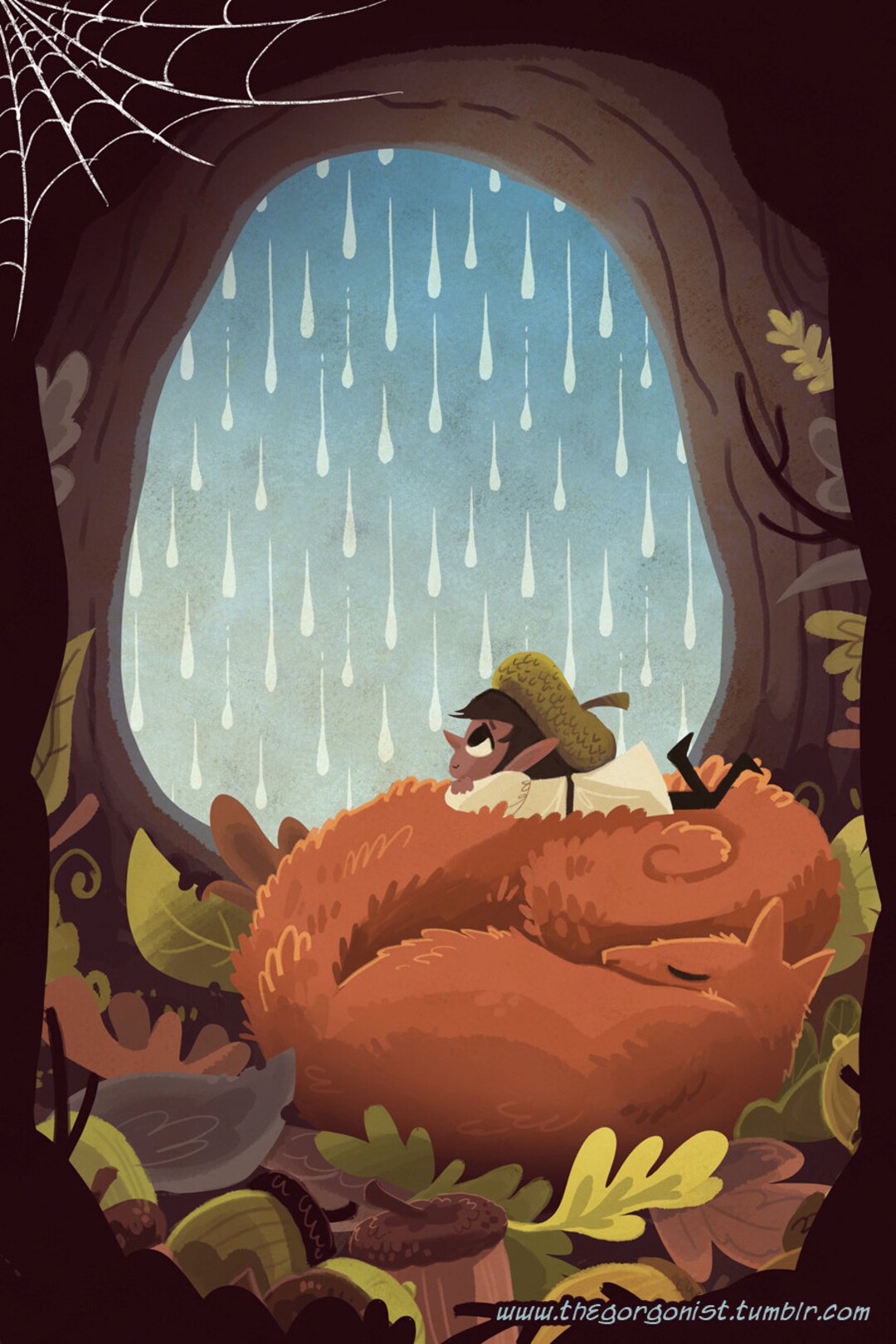 Watching the Rain 8x12 Art Print - Etsy