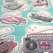 Haunted 80s Retro Dead Format Ghost Sticker Sheet - Etsy