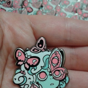 Moth Eye Girl Pastel Goth Creepy Cute Macabre Enamel Pin - Etsy