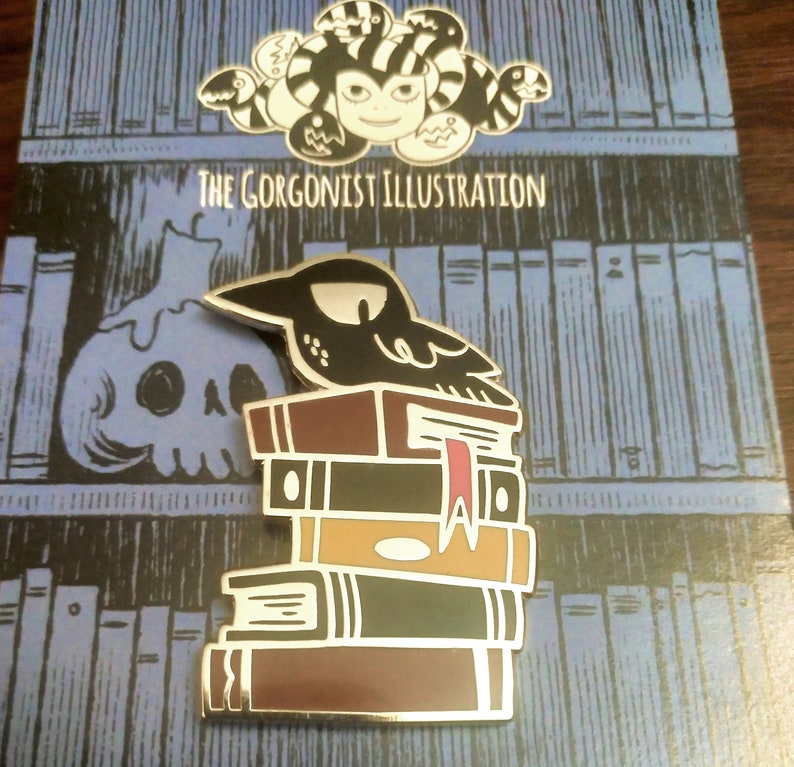 Creatures of a Good Reading Habit Dark Academia Bookish Enamel Pins ...
