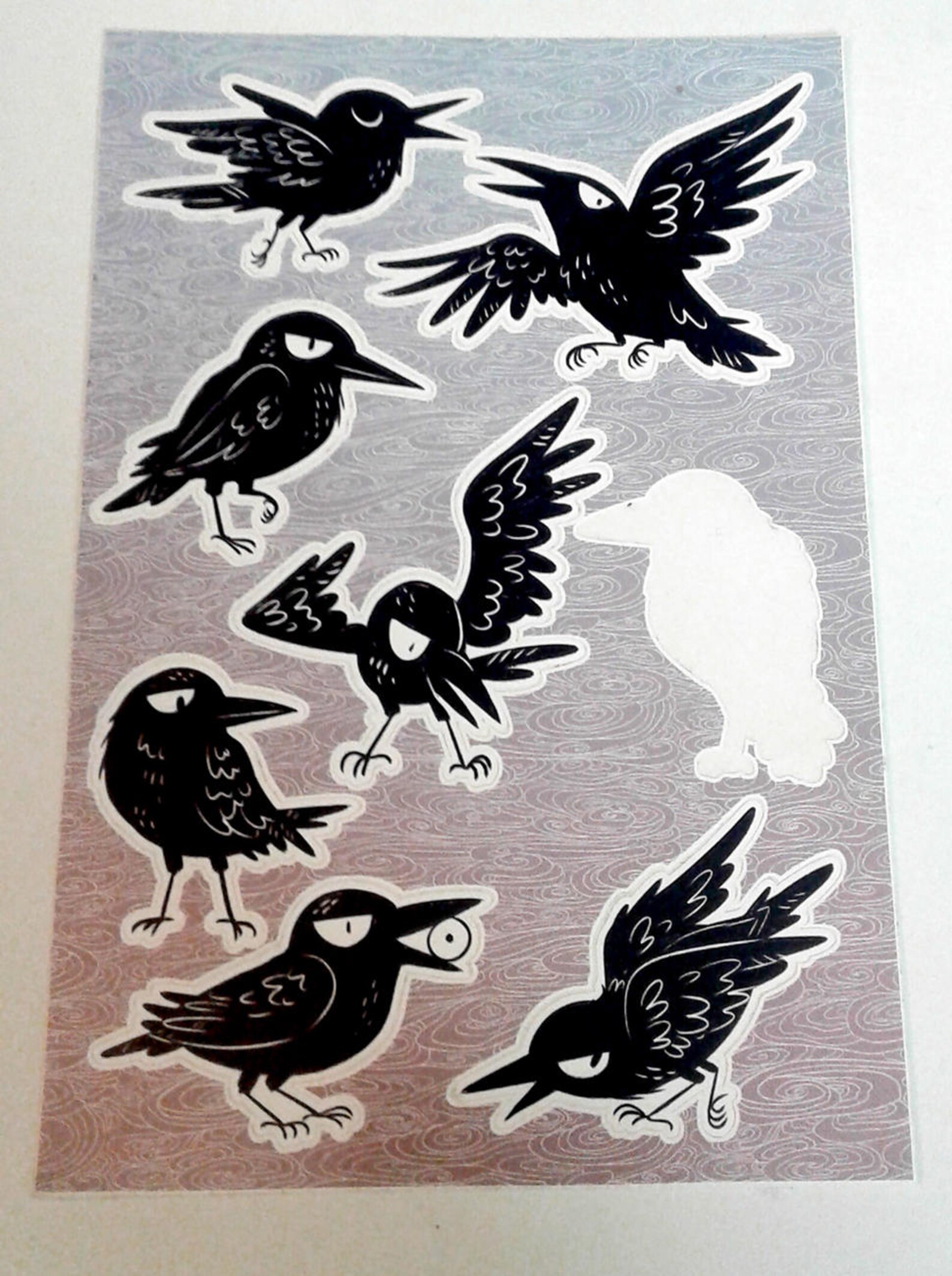 Sassy Crow Sticker Sheet Etsy
