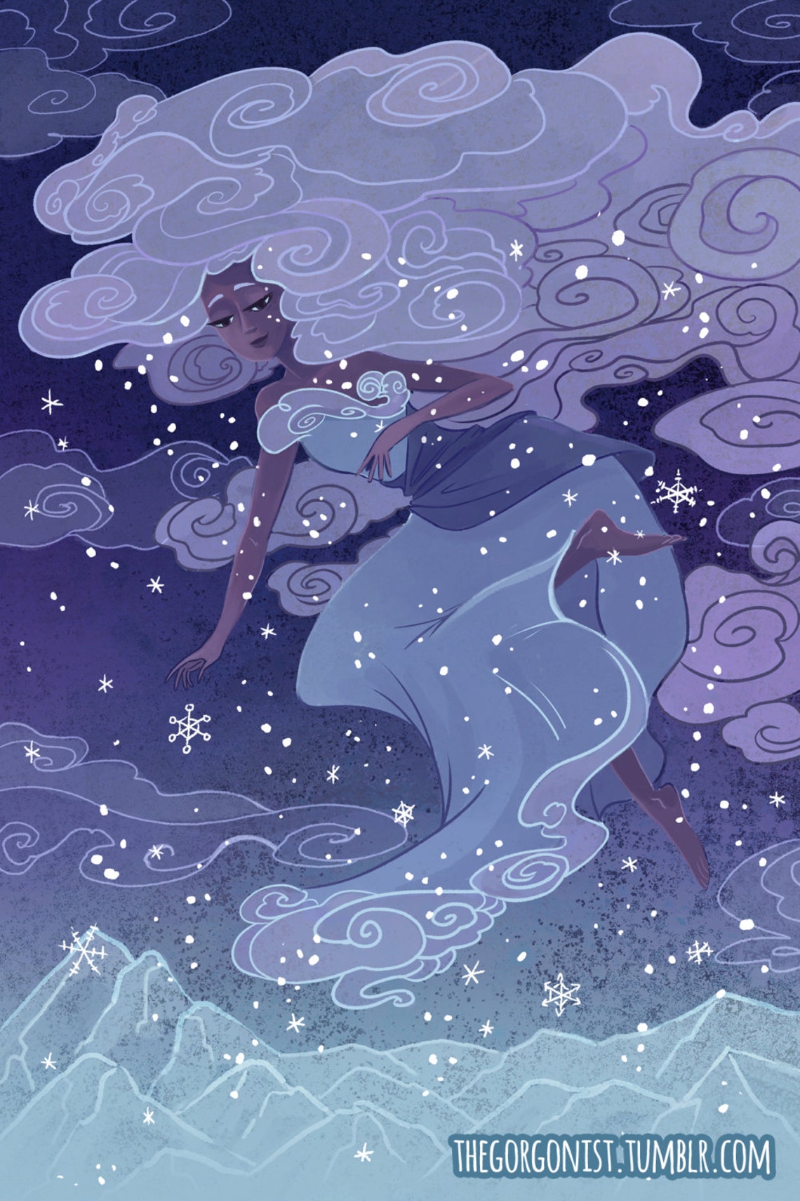 Snow Sprite 8x12 Fantasy Art Print - Etsy