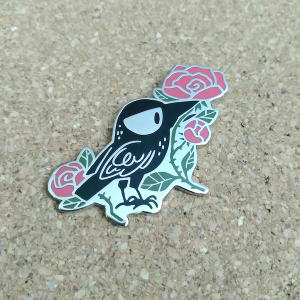 Raven Enamel Pin - Etsy