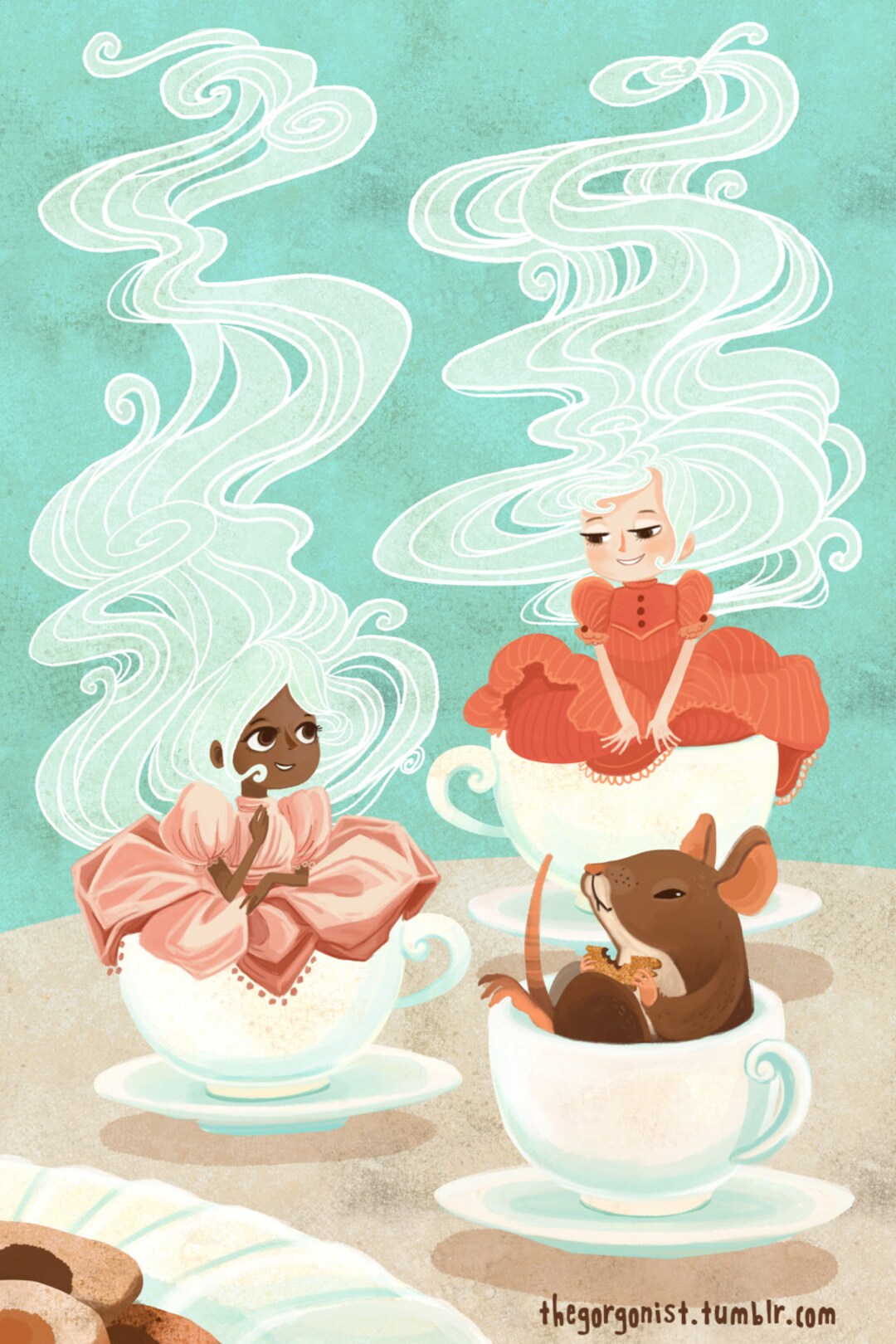 Tea and Biscuits 8x12 Inch Art Print - Etsy