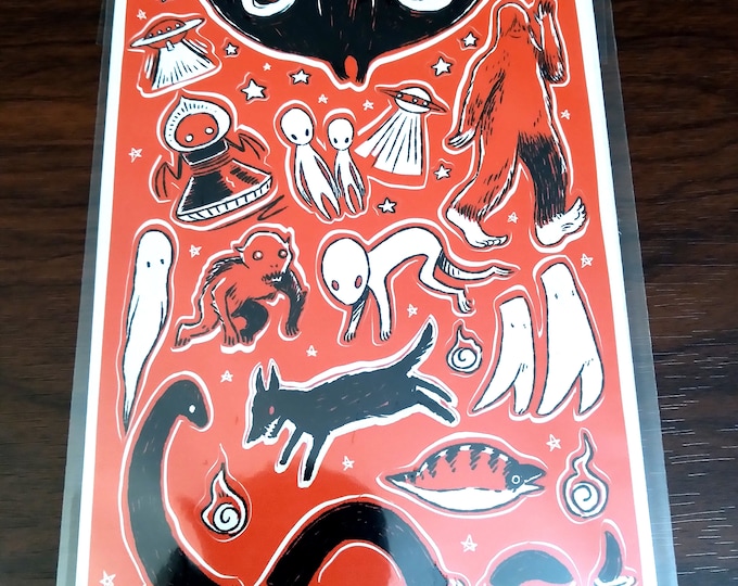 Haunted 80s Retro Dead Format Ghost Sticker Sheet - Etsy Canada