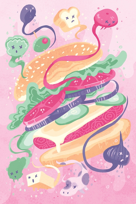 Ghost Burger 8x12 Art Print - Etsy