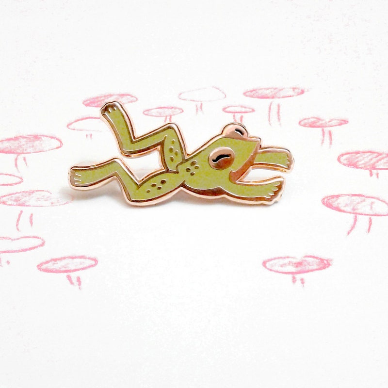Enamel Frog Pins - Etsy