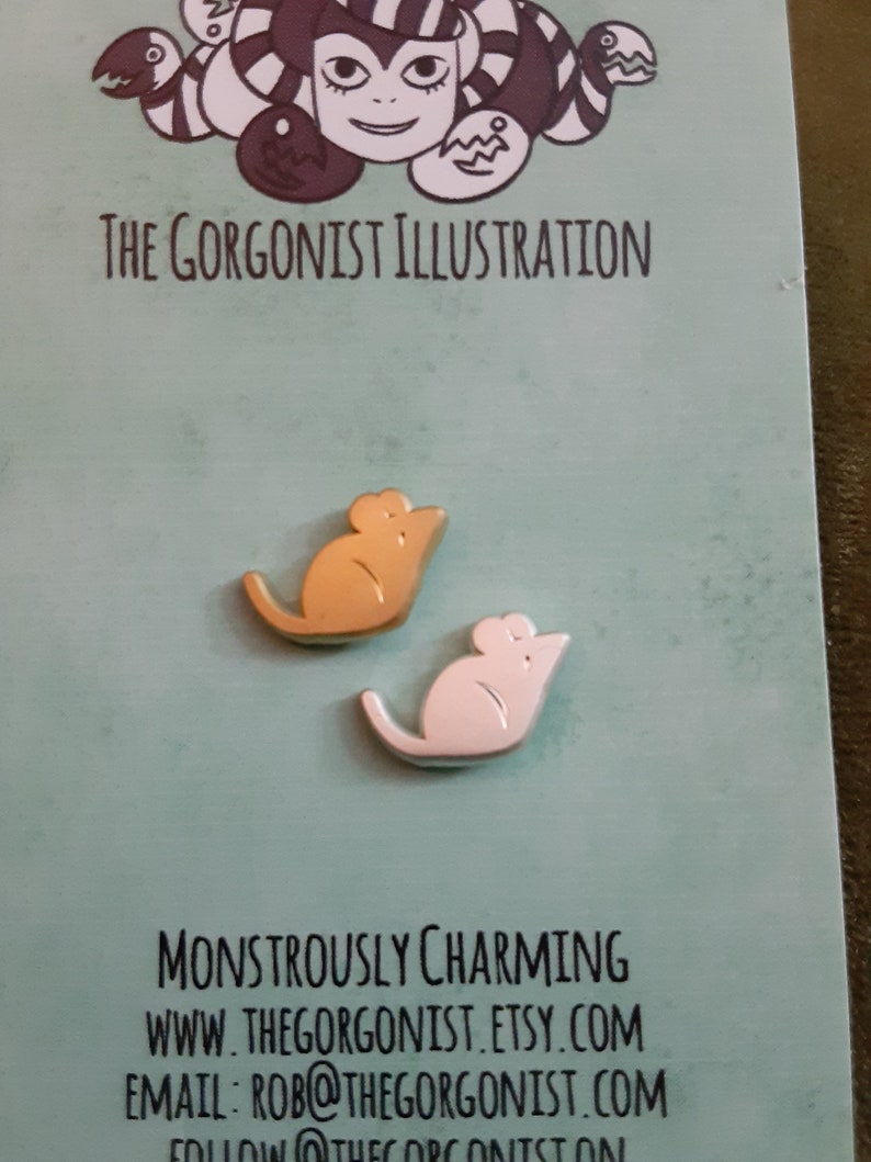 Tiny Metal Rat or Mouse Lapel Pins - Etsy