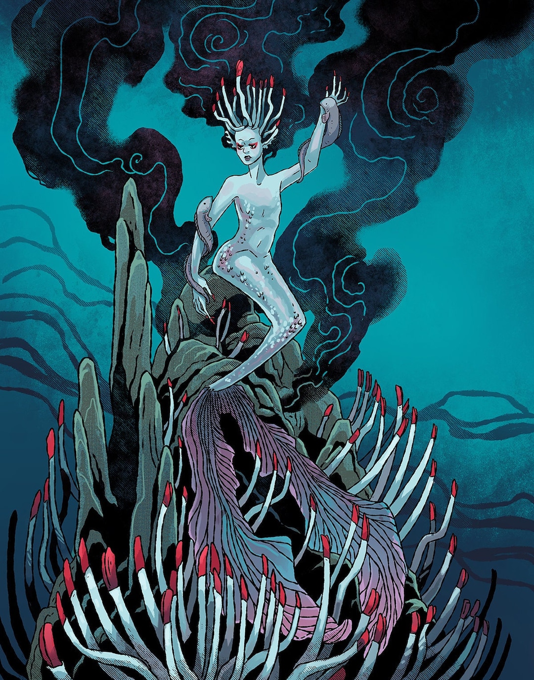 Elemental Mermaid of Fire 8x10 Inch Art Print - Etsy