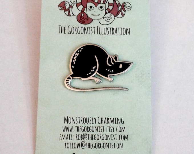 Black Rat Enamel Pin - Etsy Canada