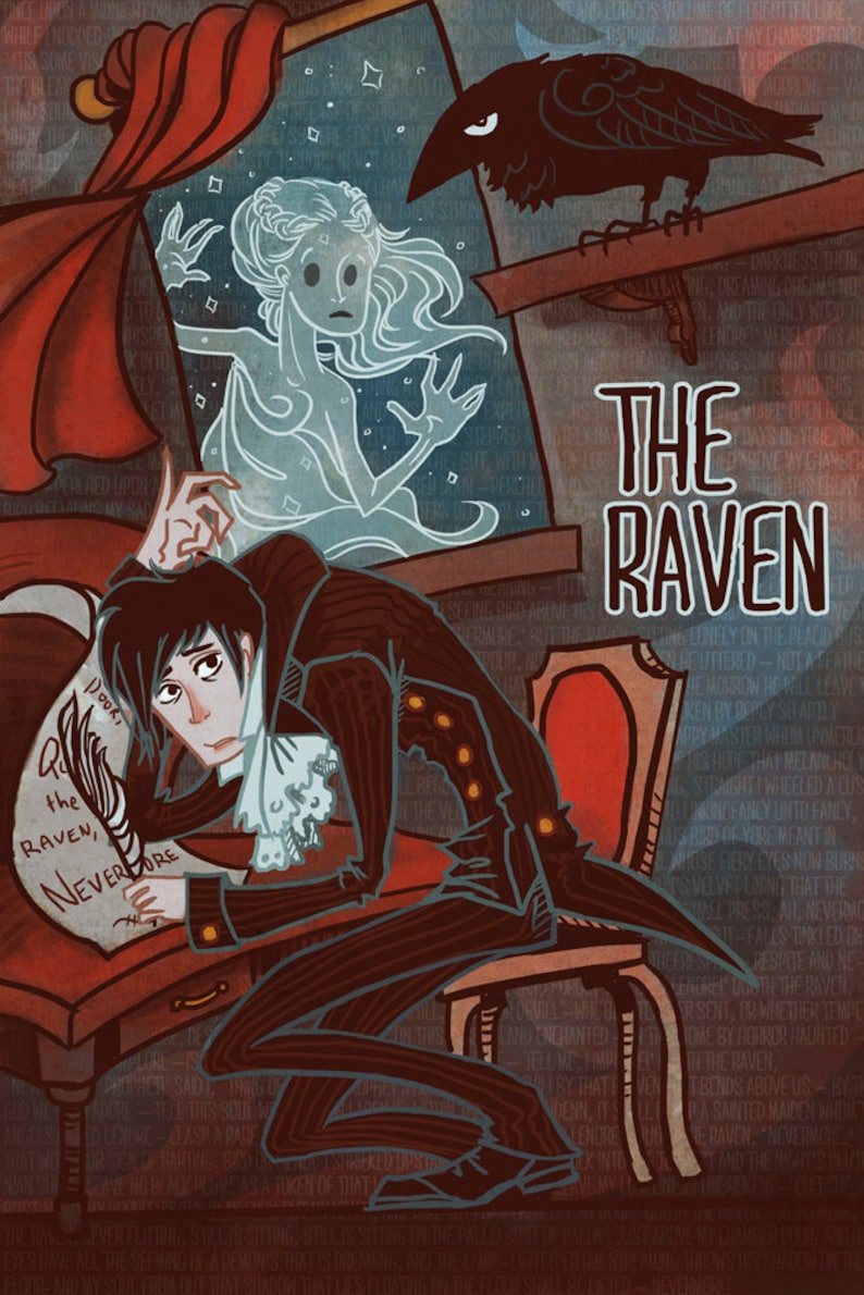 The Raven Edgar Allen Poe 8x12 Mini Poster - Etsy