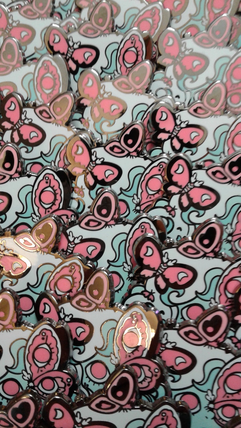 Moth Eye Girl Pastel Goth Creepy Cute Macabre Enamel Pin - Etsy