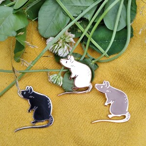 Curious Brown Agouti Rat Rose Gold Enamel Pin - Etsy