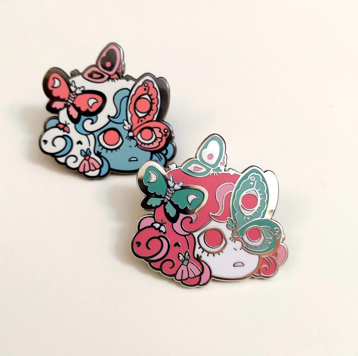 Moth Eye Girl Pastel Goth Luna Moth Variant Creepy Cute - Etsy