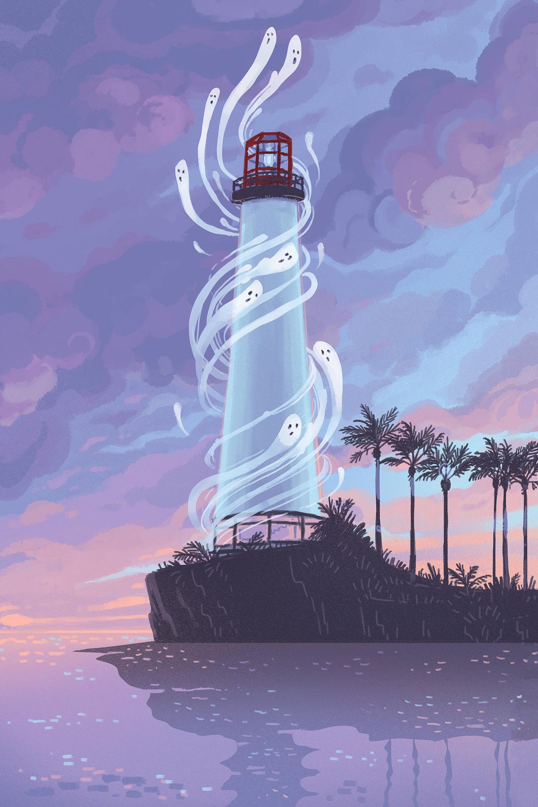 Sunset at the Haunted Lighthouse 8x12 Spooky Fantasy Art Print - Etsy