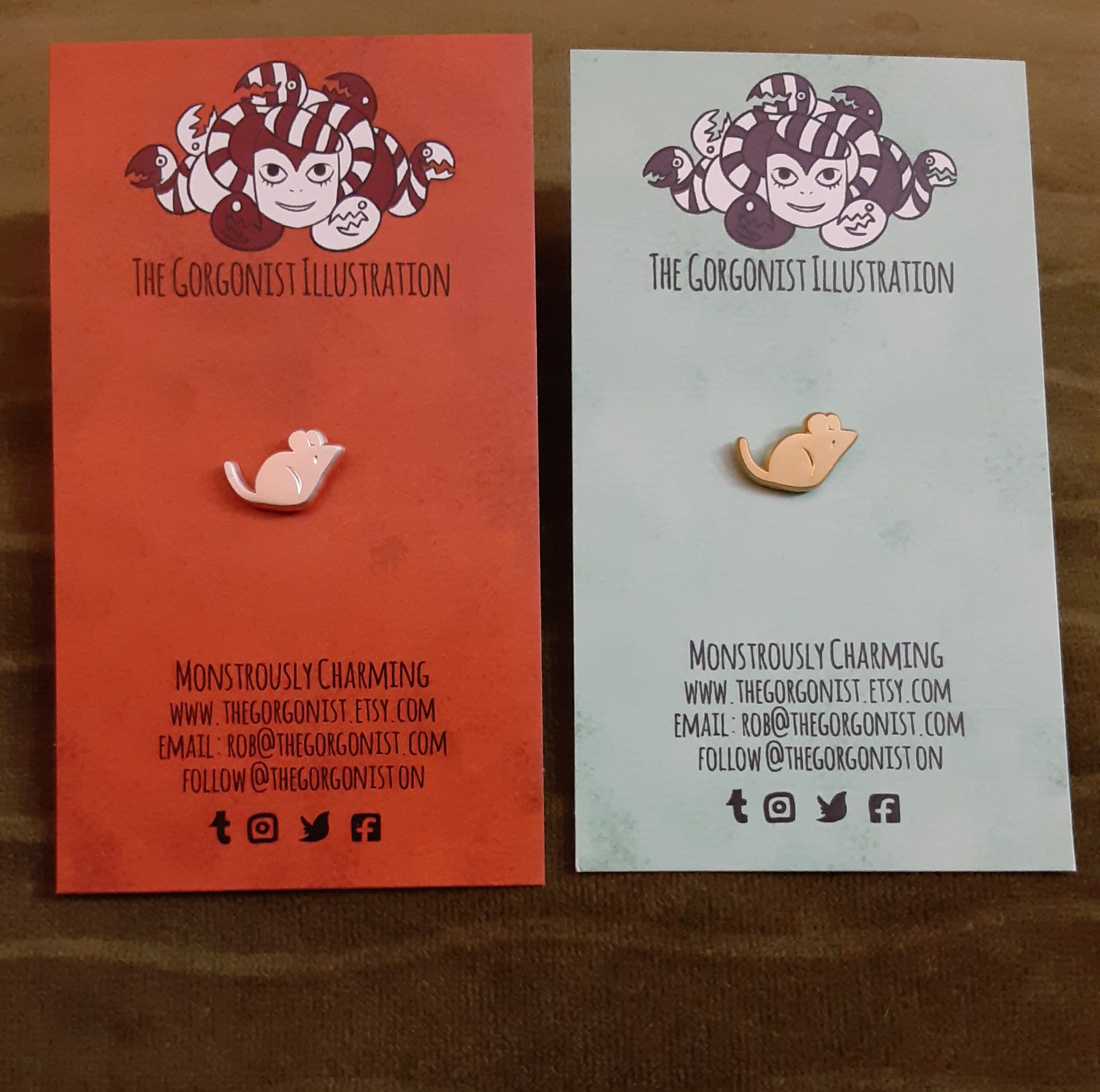 Tiny Metal Rat or Mouse Lapel Pins - Etsy