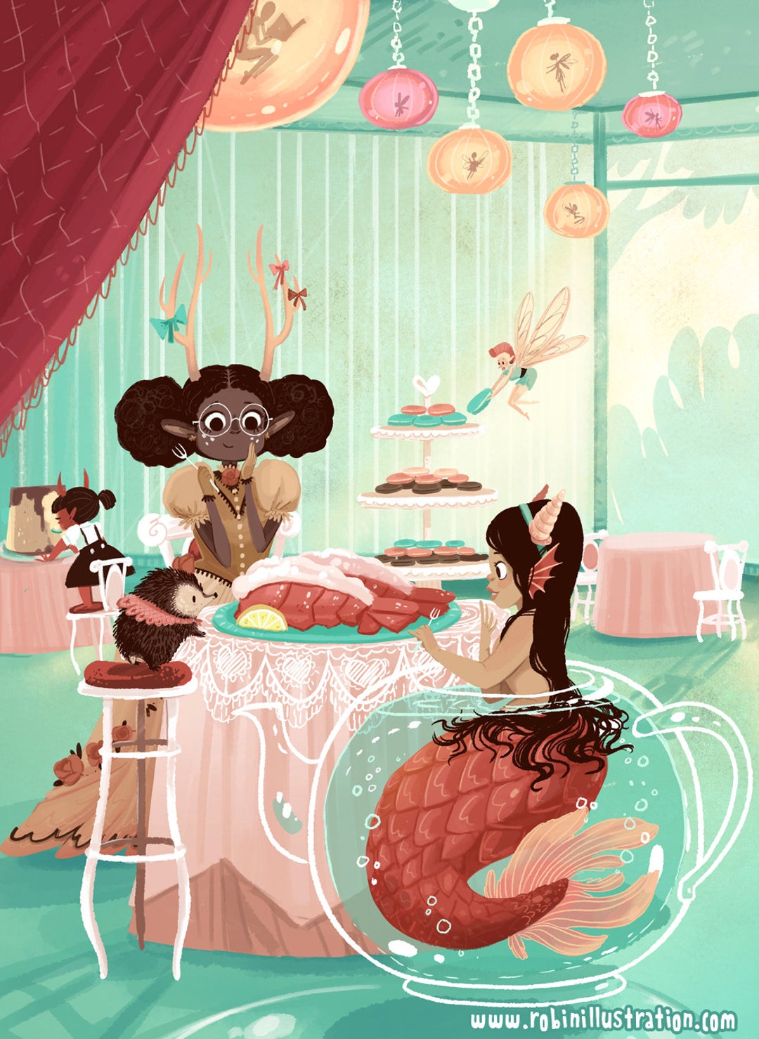 High Fantasy Tea 8x10 Art Print - Etsy