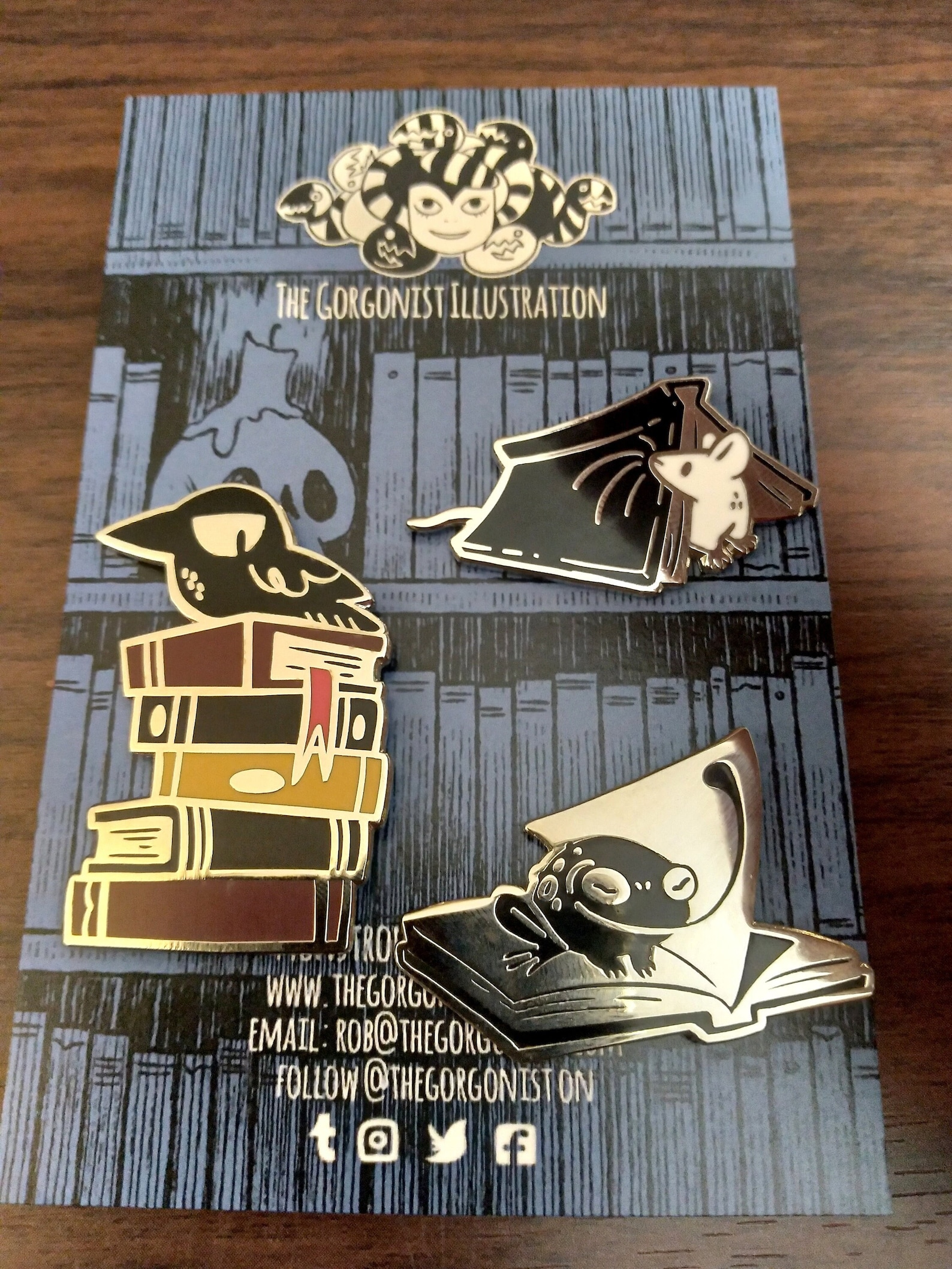 Creatures of a Good Reading Habit Dark Academia Bookish Enamel Pins ...