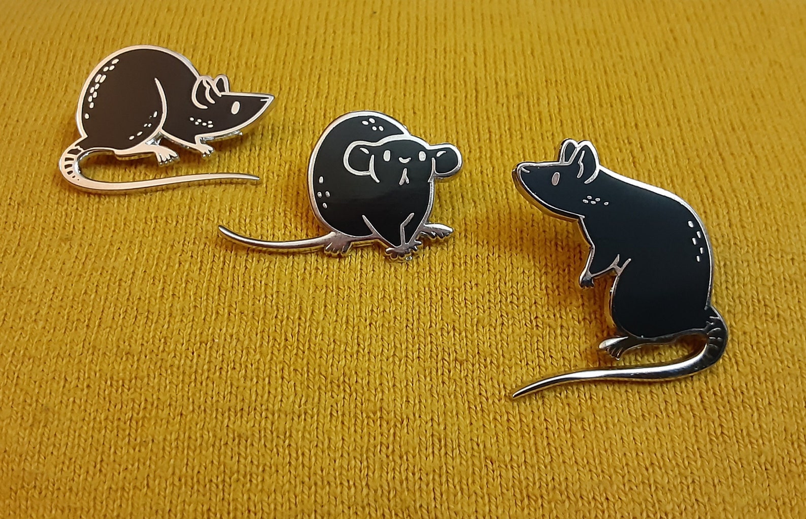Black Dumbo Rat Hard Enamel Pin - Etsy
