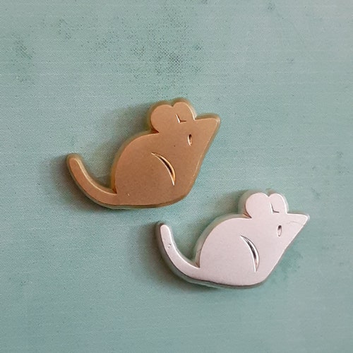 Tiny Metal Rat or Mouse Lapel Pins - Etsy