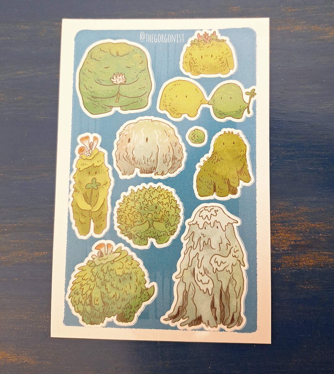 Mossy Mosster Friends Kiss Cut 4x6 Inch Sticker Sheet - Etsy
