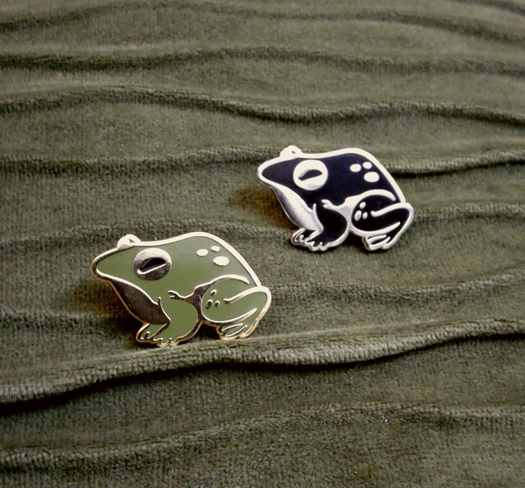 Toadally Cute Witch's Familiar Green and Rose Gold Toad Enamel Pin - Etsy