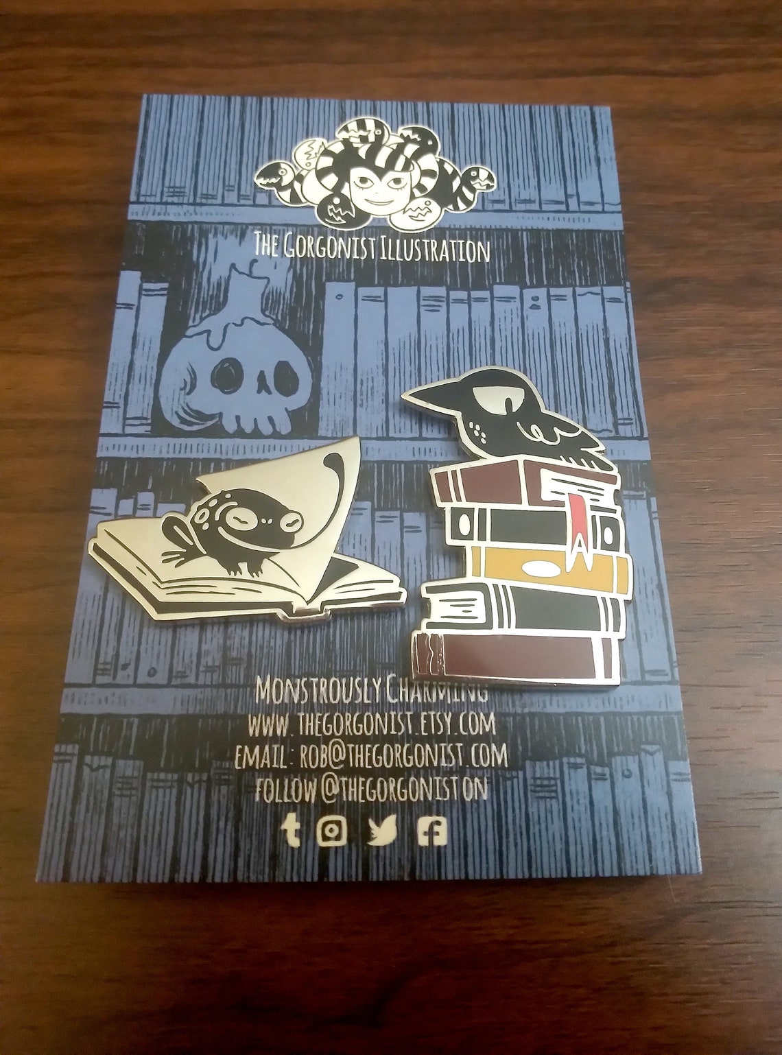 Creatures of a Good Reading Habit Dark Academia Bookish Enamel | Etsy