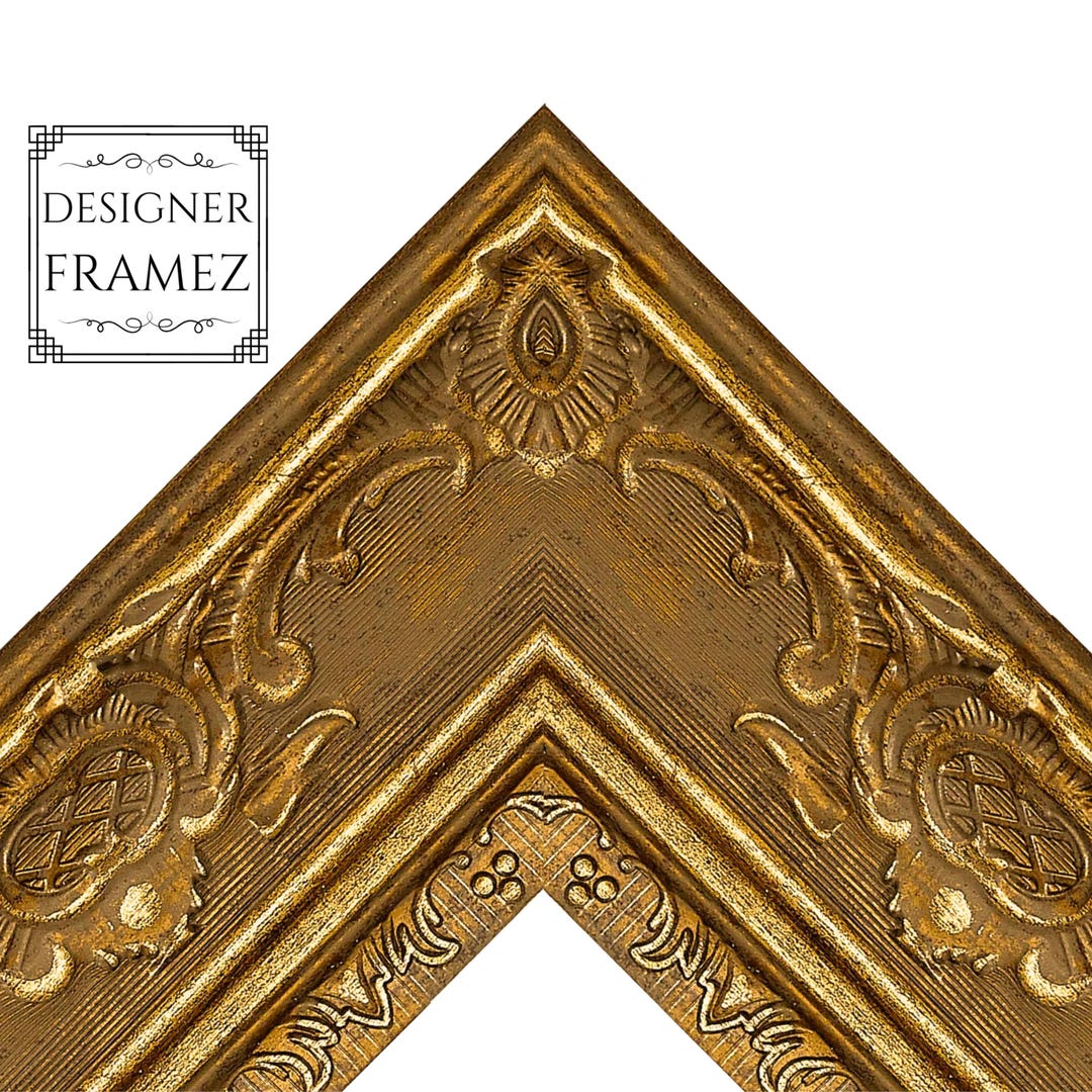 Ornate Gold Baroque Picture Frame 2-1/2" Wide Custom Sizes Available up ...