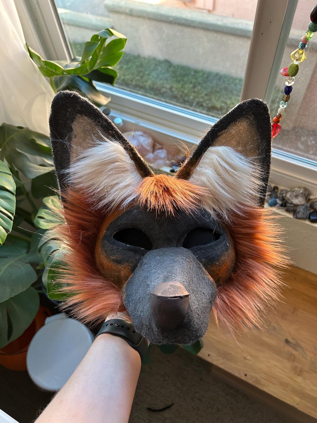 Cross Fox / Maned Wolf Therian Mask - Etsy