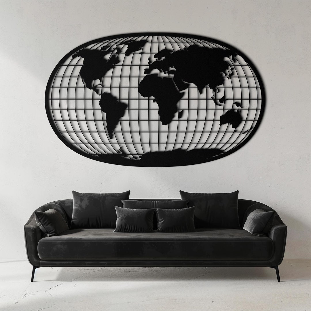 Stylish Metal World Map for Wanderlust Souls - Perfect Traveler Gift - Etsy