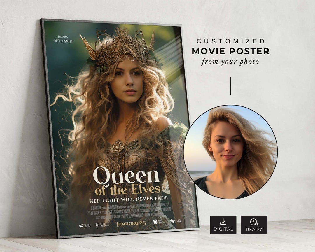 Custom Fantasy Portrait for Woman/elfin Movie Poster Form Photo/face ...