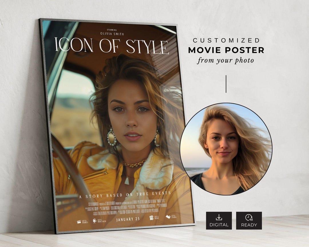 Custom Supermodel Portrait From Photo, Fashion Magazine Cover, Movie ...